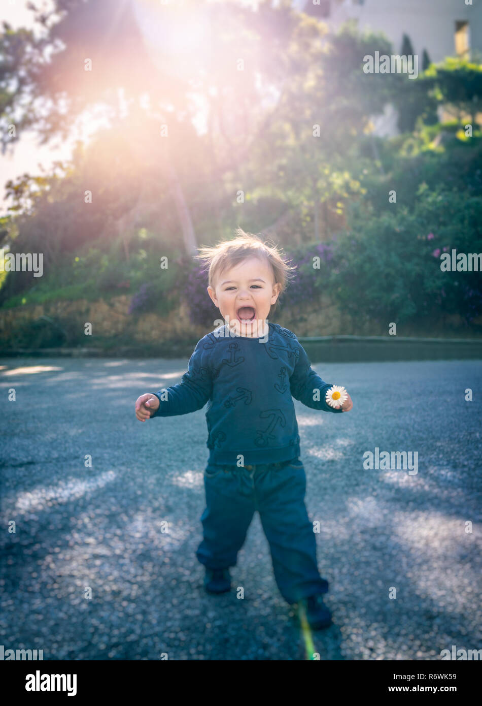 Cute happy little boy Stock Photo - Alamy