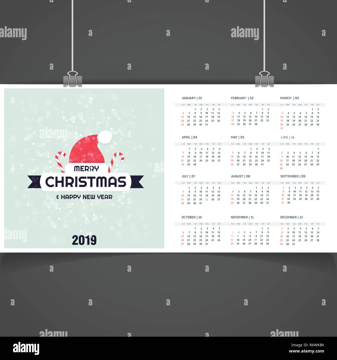 Christmas Calendar Template 2024