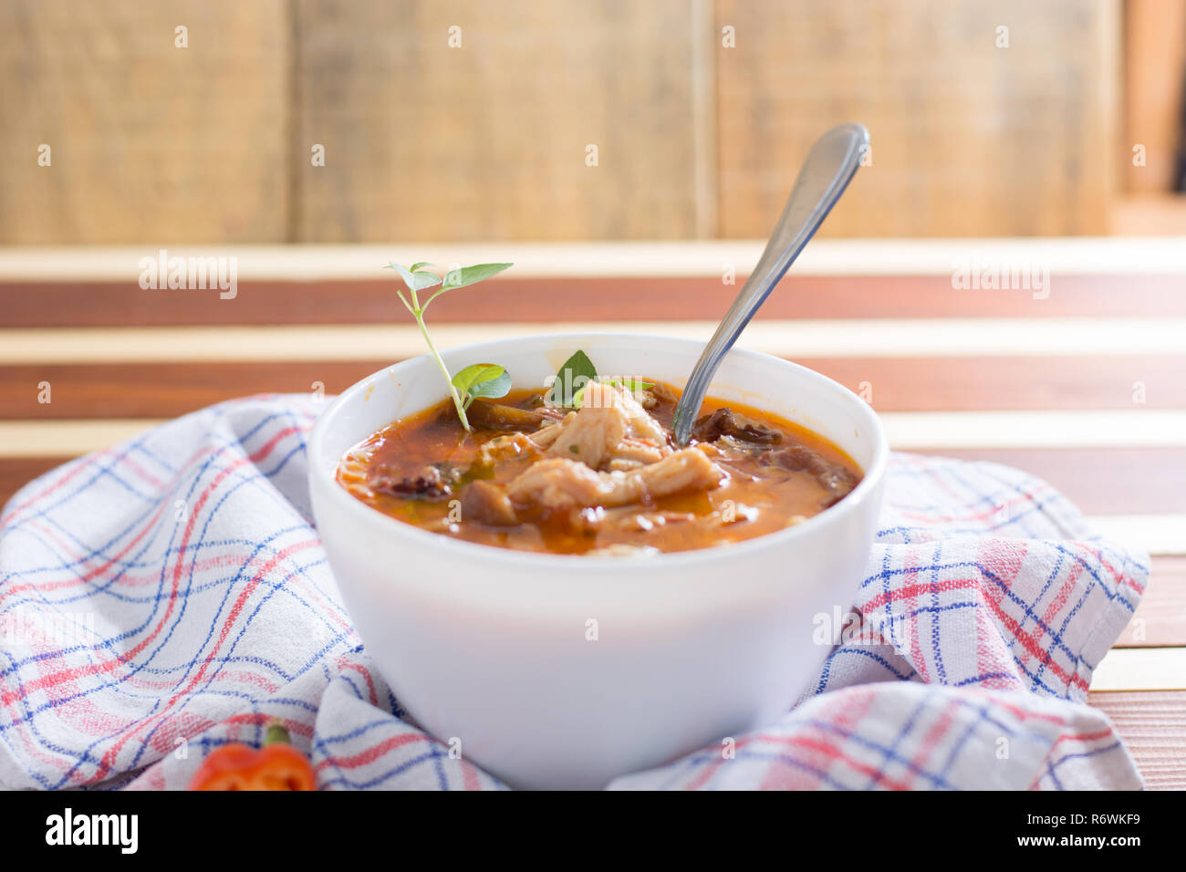 Traditional and very popular serbian dish from beef tripe Stock Photo ...