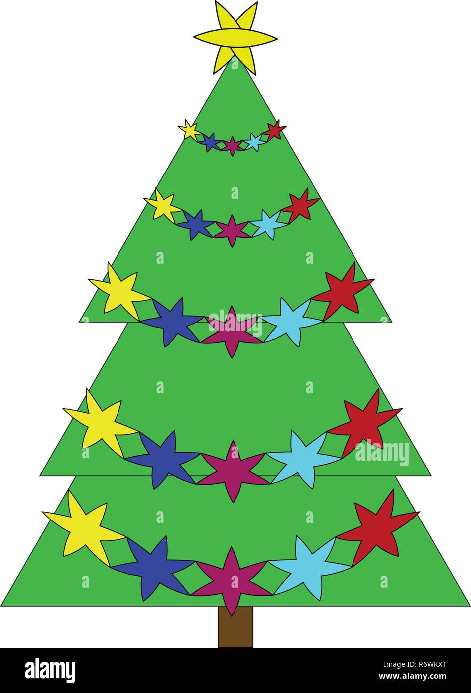 Christmas Tree Icon Symbol Design. Vector illustration of green tree ...