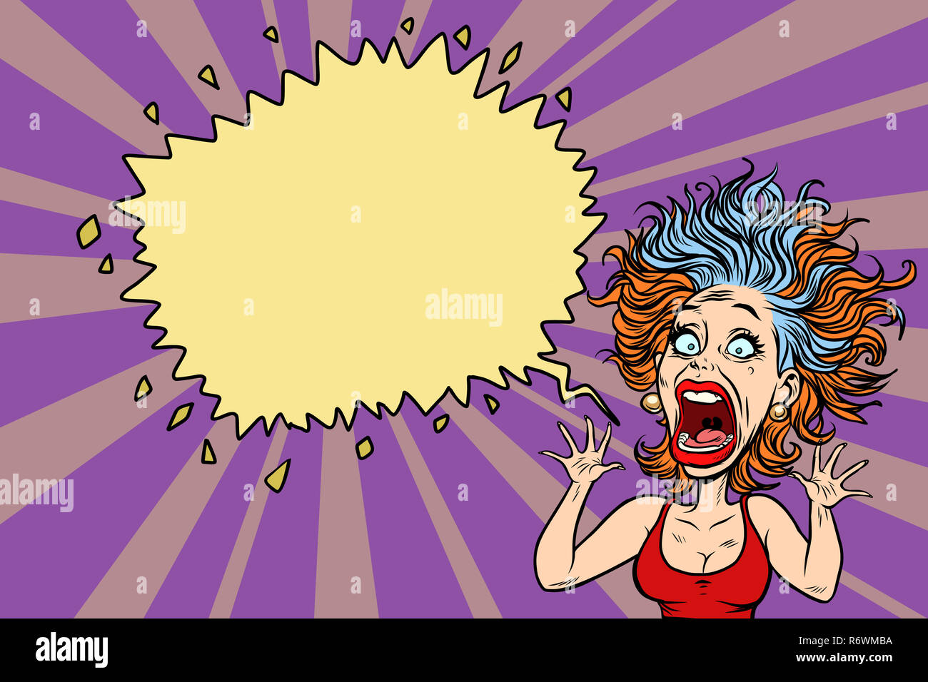 Cartoon Woman Screaming High Resolution Stock Photography and Images ...