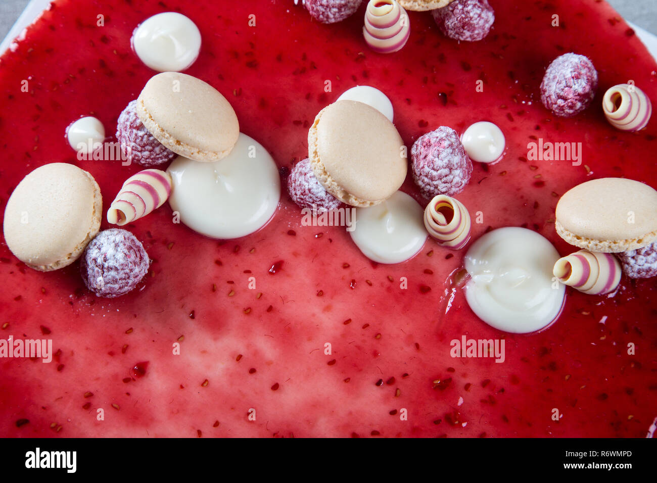 Red Cake Decorations Stock Photo - Alamy