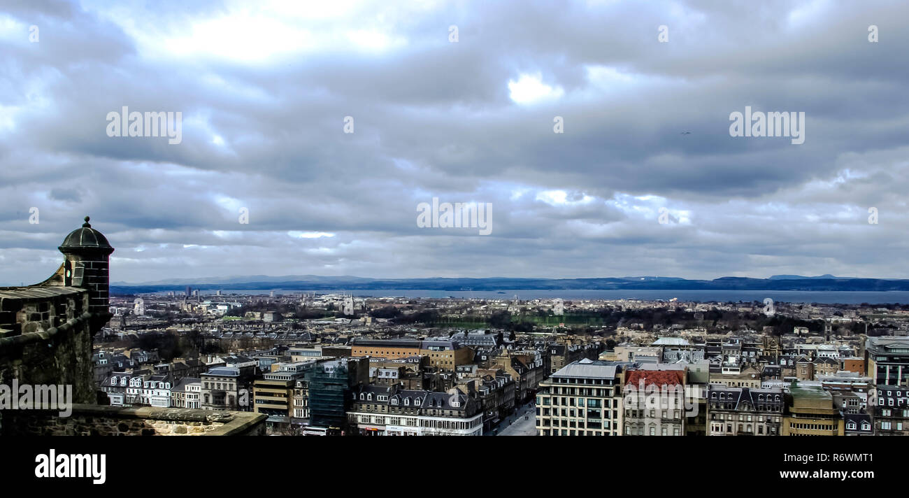 Edinburgh - panorama, a view from Edinburgh Castle Stock Photo - Alamy