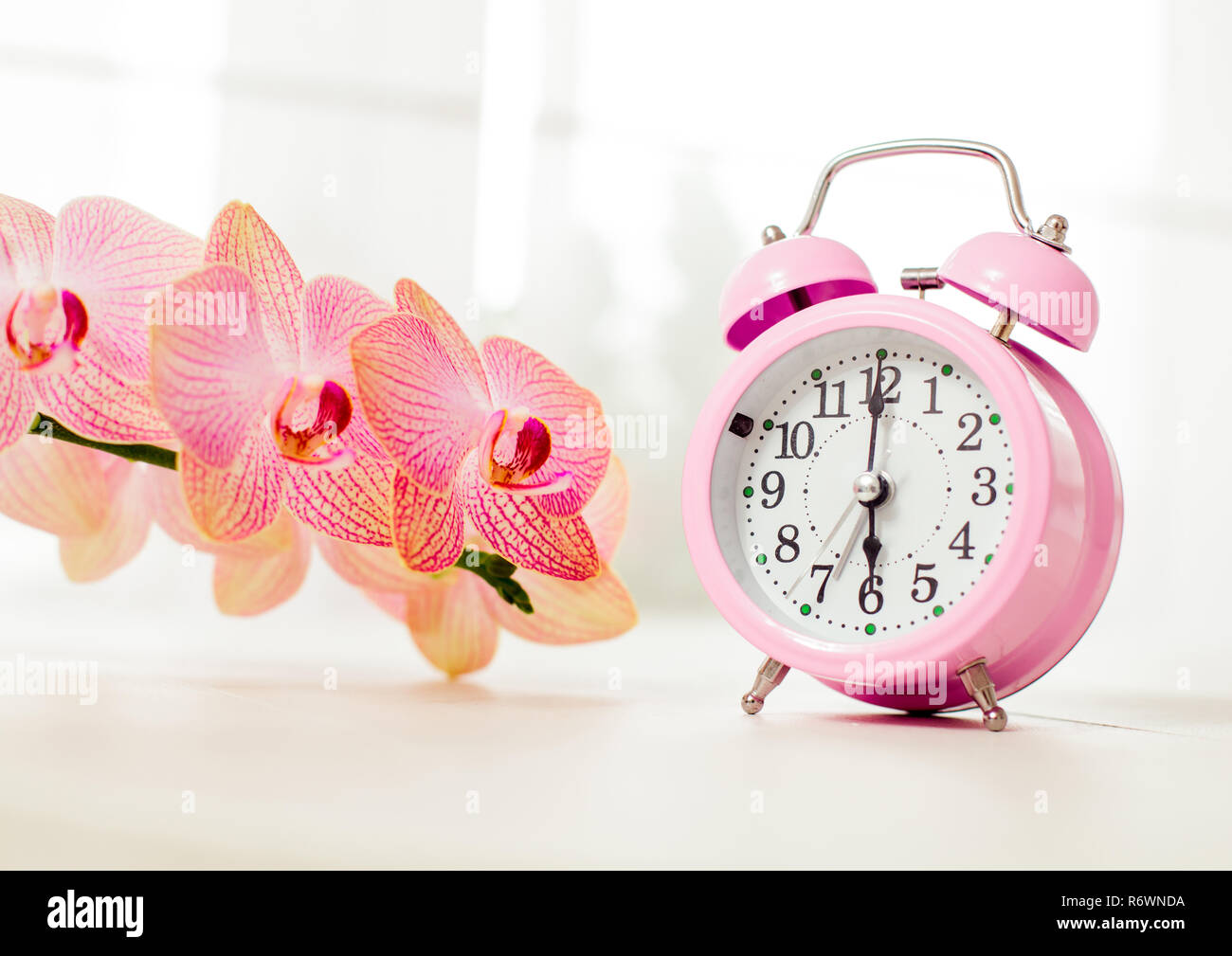 Spring Time Clock Stock Photo - Alamy