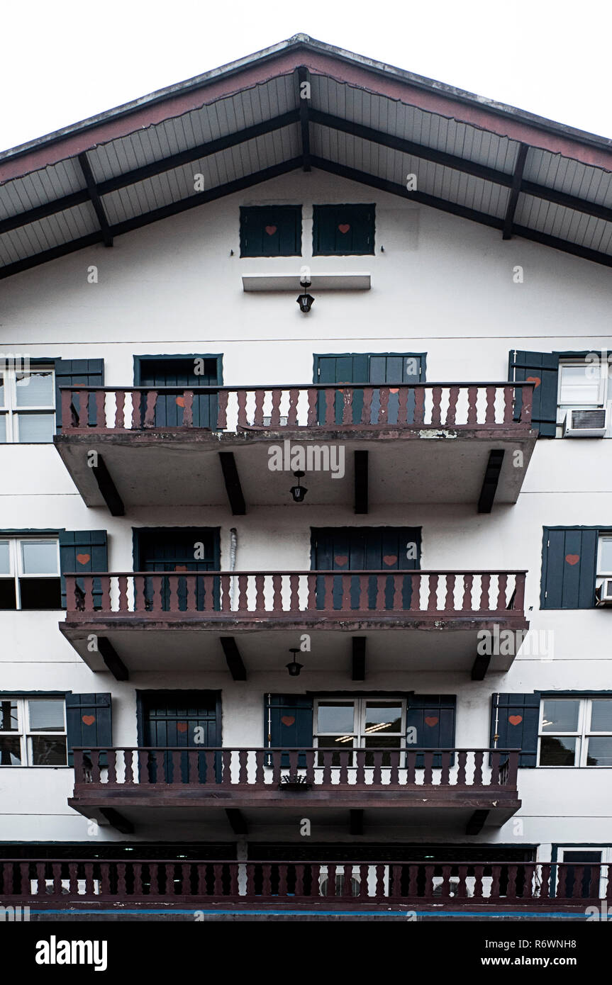 city Blumenau german colonial enxaimel architecture terrace Stock Photo ...