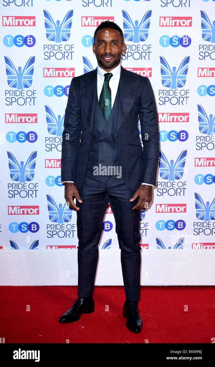 Jermain Defoe attending the Pride of sport Awards 2018 at the Grosvenor ...