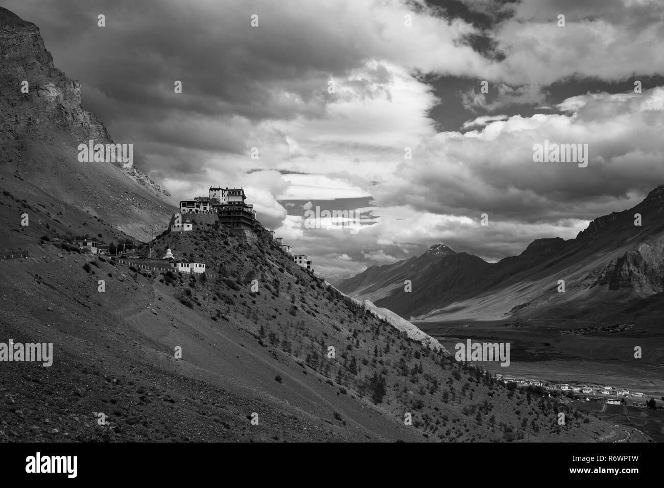 Key monastery india Black and White Stock Photos & Images - Alamy