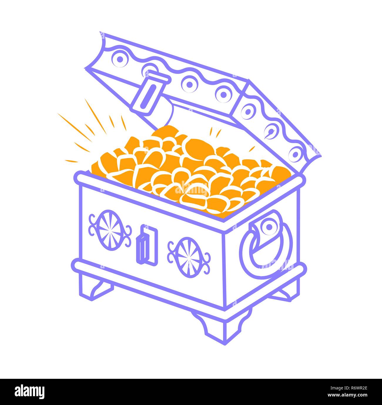 Vintage treasure chest in Stock Vector Images - Alamy