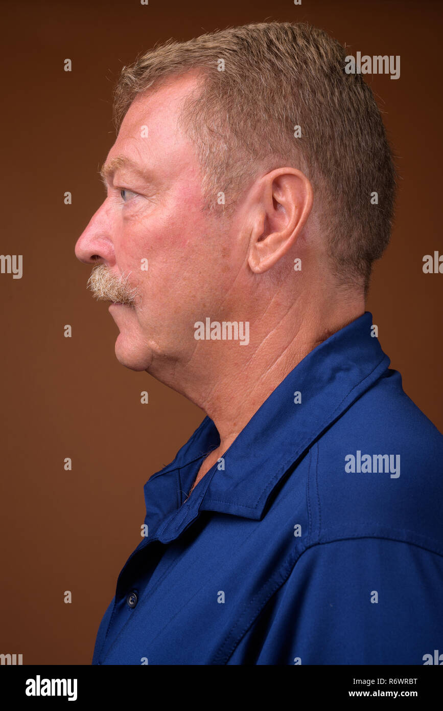 Closeup profile view mature hi-res stock photography and images - Alamy