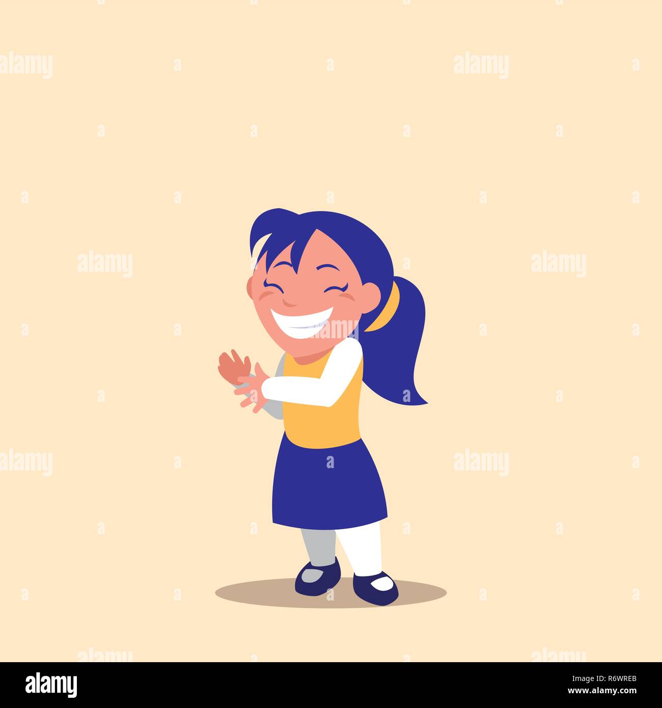cute little girl avatar character vector illustration design Stock ...