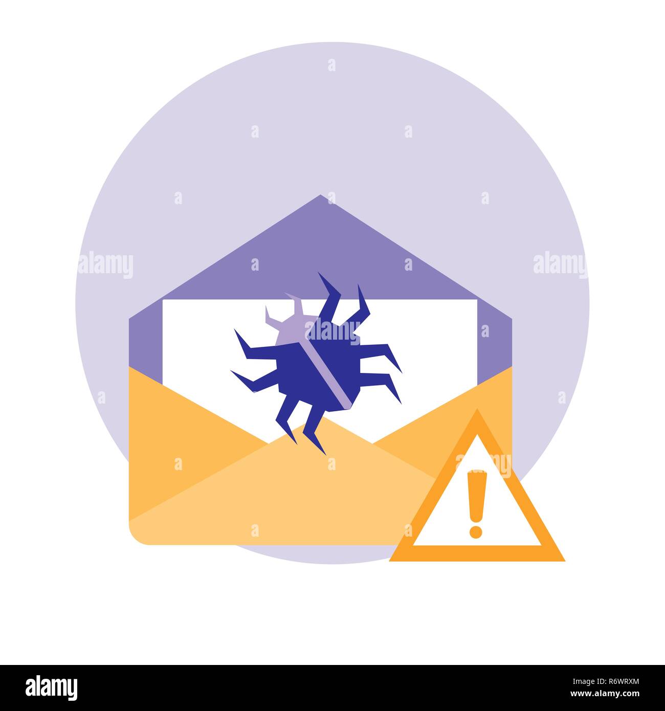 envelope mail with attack virus vector illustration design Stock Vector ...