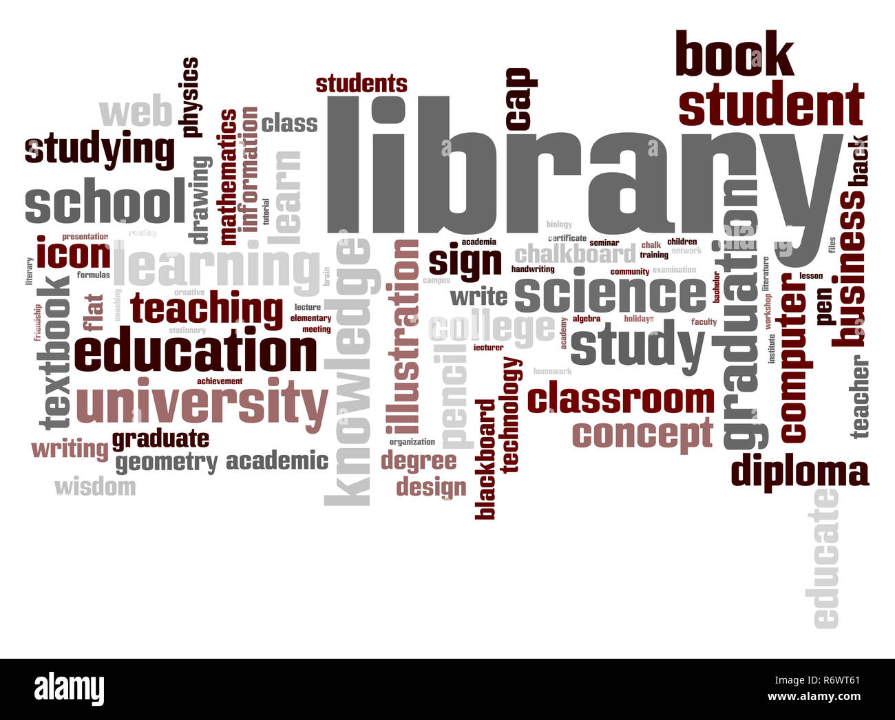 Font design word library Cut Out Stock Images & Pictures - Alamy