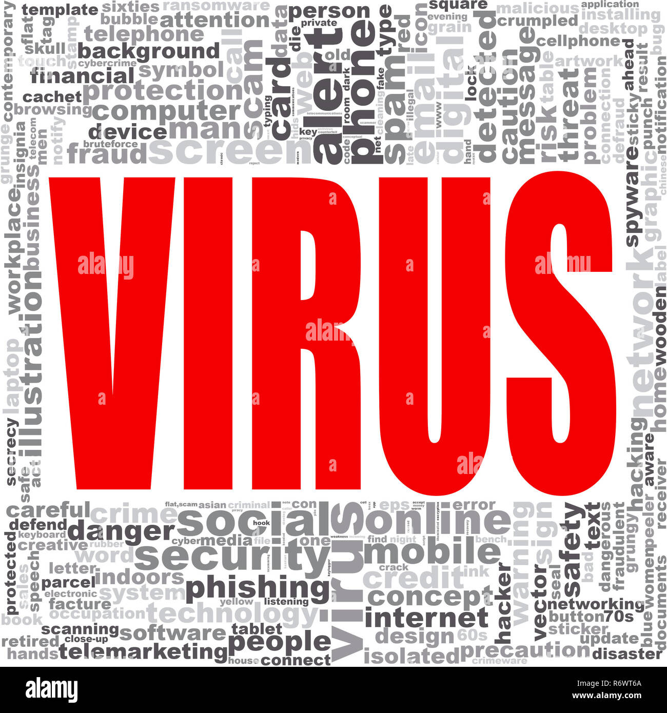 Virus word cloud Stock Photo - Alamy