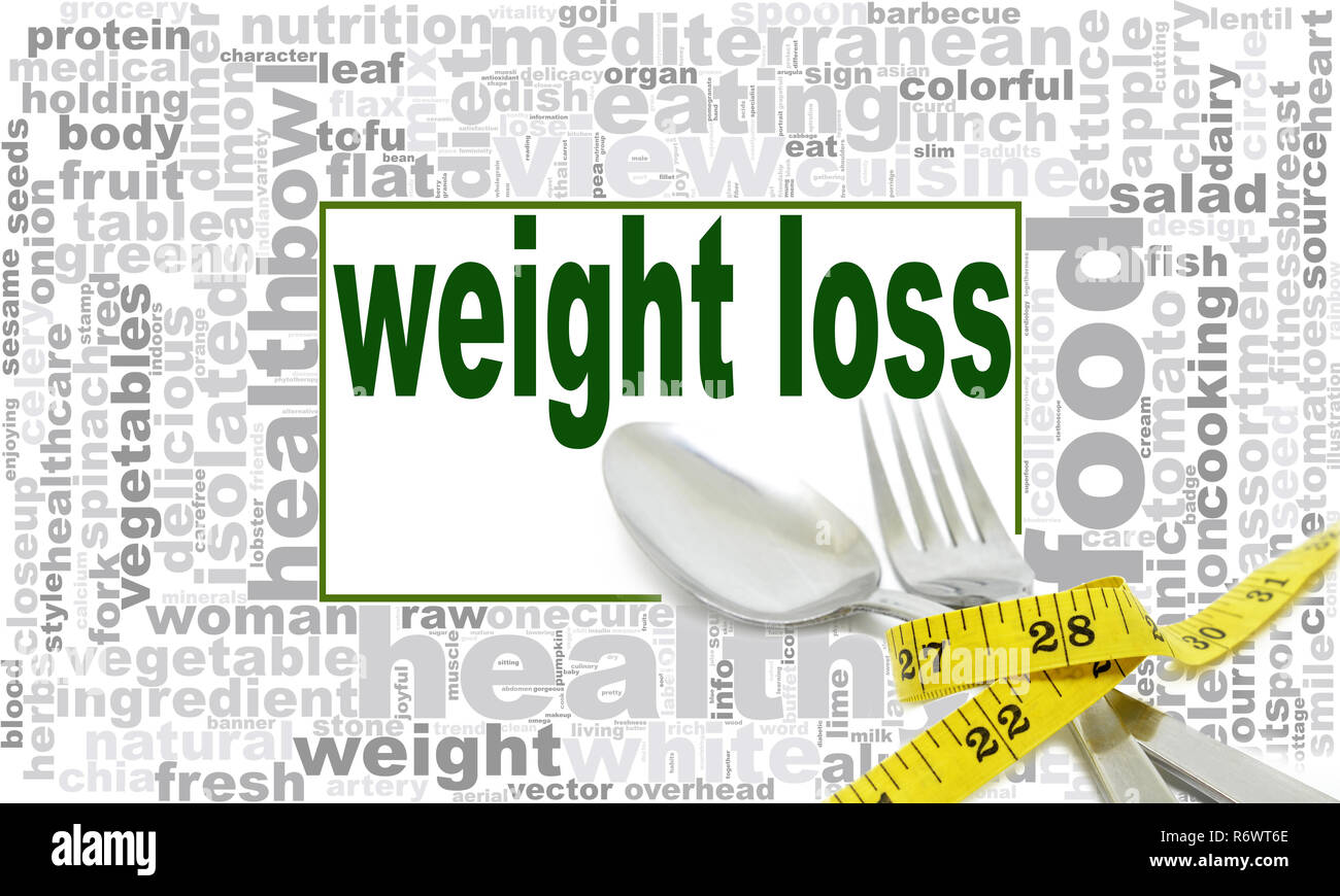 Weight loss word cloud Stock Photo - Alamy