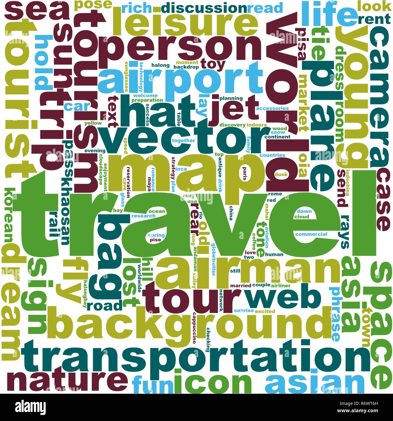 Travel word cloud Stock Photo - Alamy