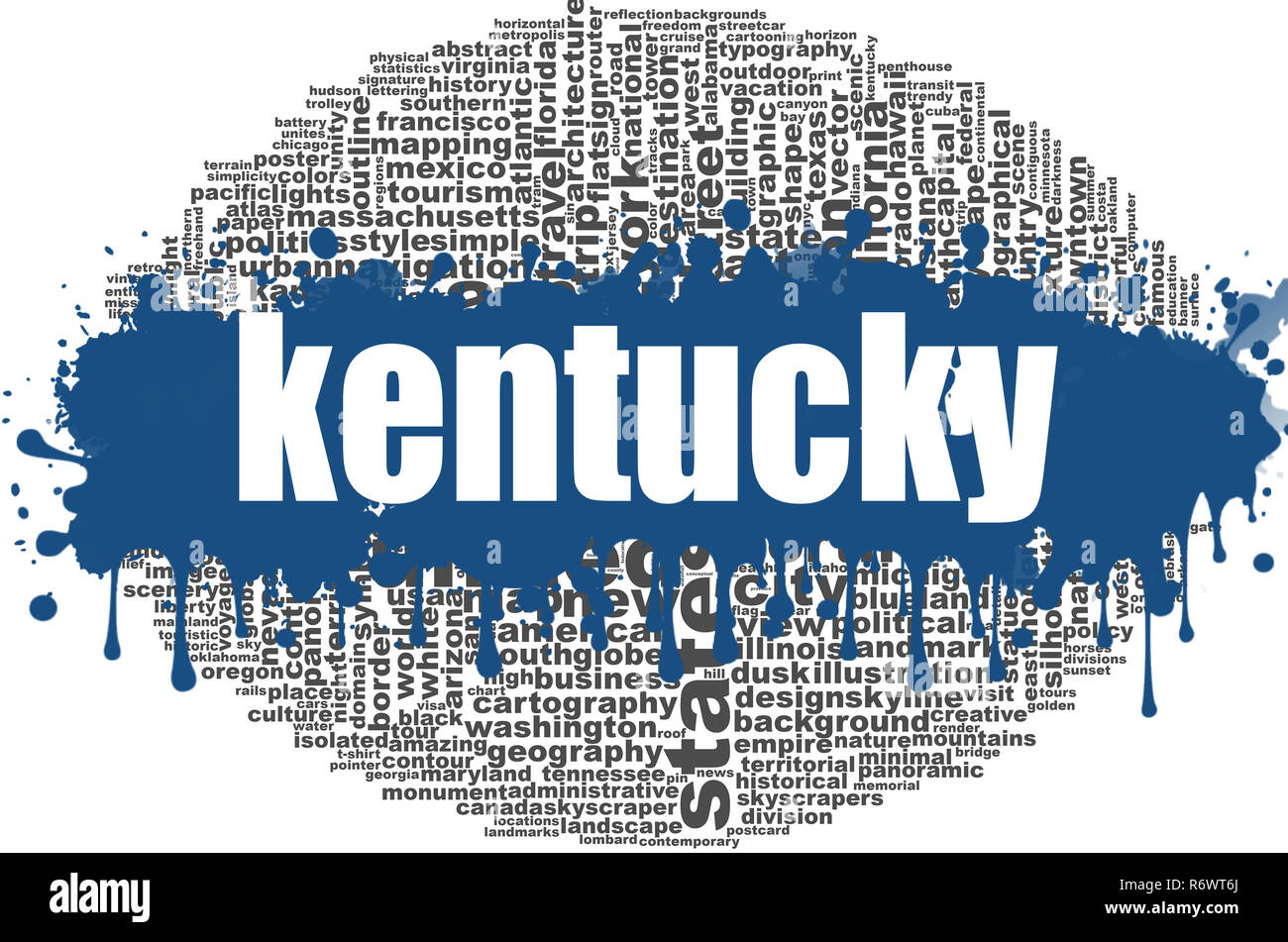 Kentucky word cloud design hi-res stock photography and images - Alamy