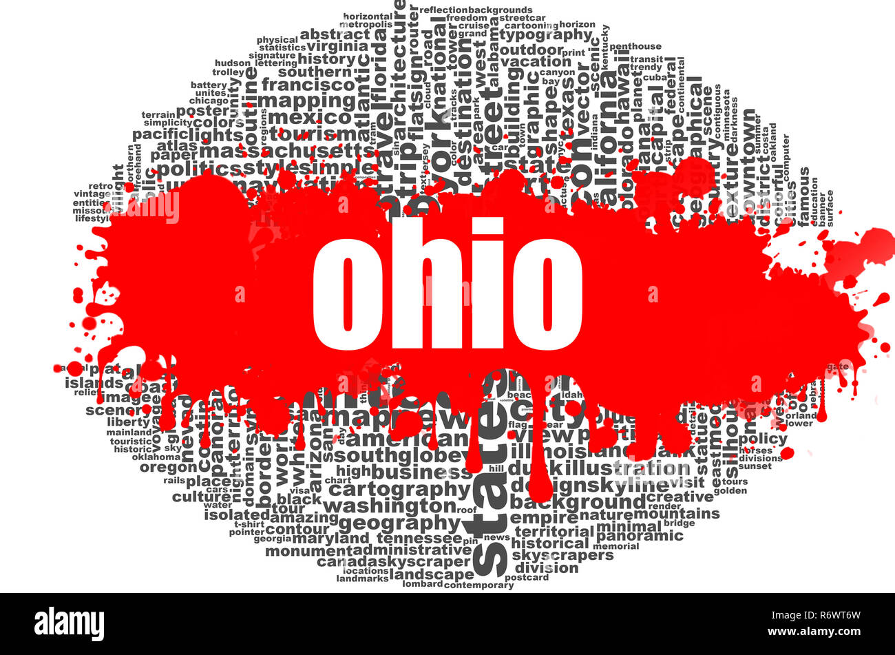 Ohio word cloud design Stock Photo - Alamy