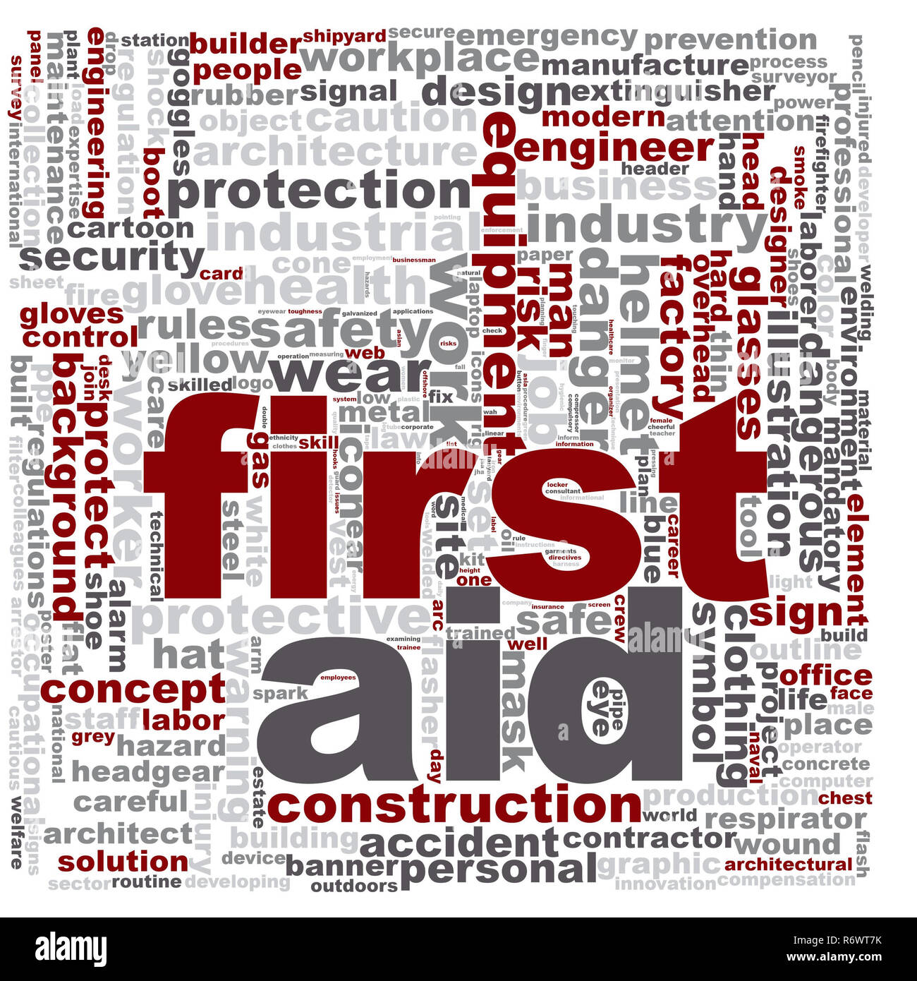 First aid word cloud Stock Photo - Alamy