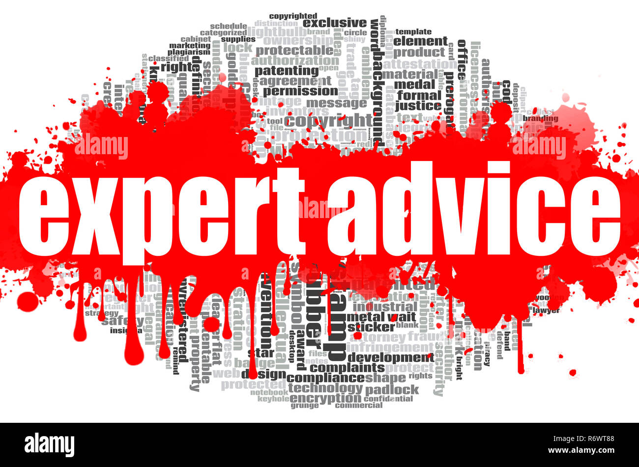 Expert advice word cloud Stock Photo - Alamy