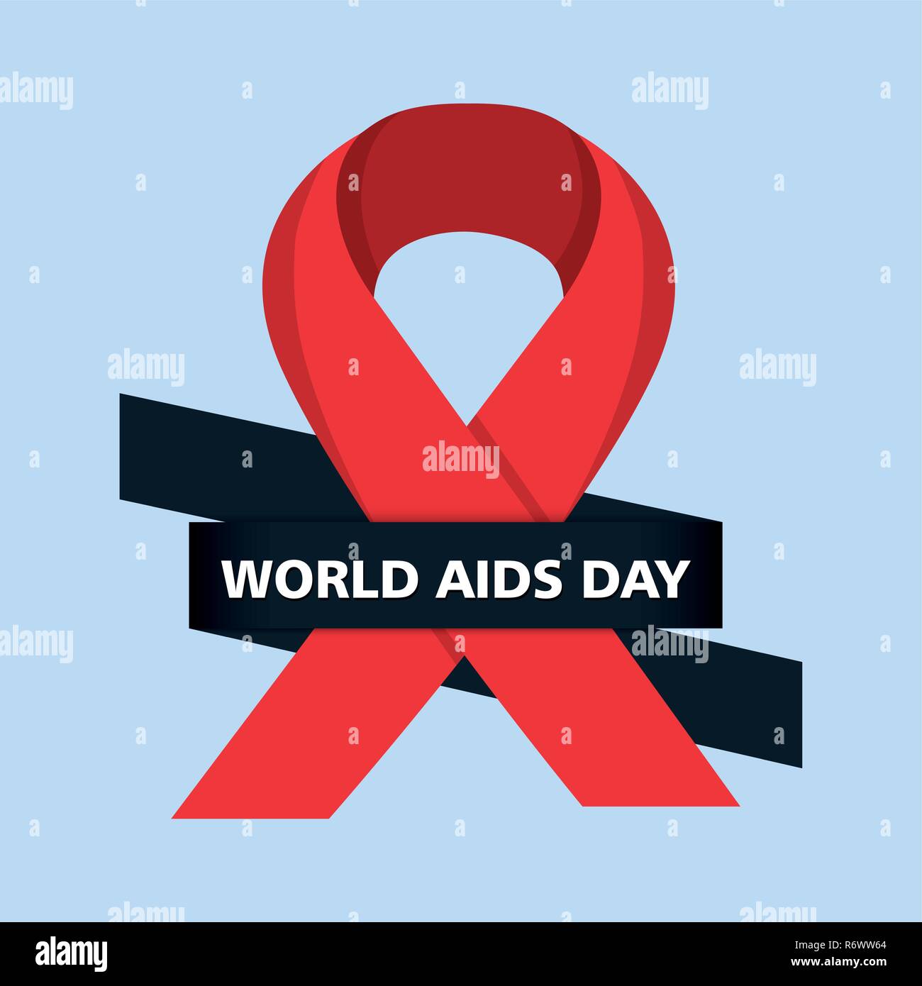 world aids day ribbon vector illustration design Stock Vector Image ...
