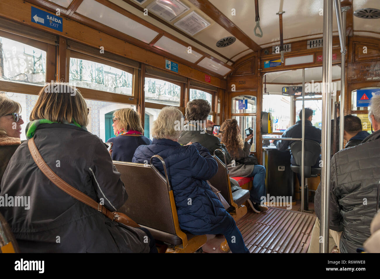 Inside a vintage tram hi-res stock photography and images - Alamy