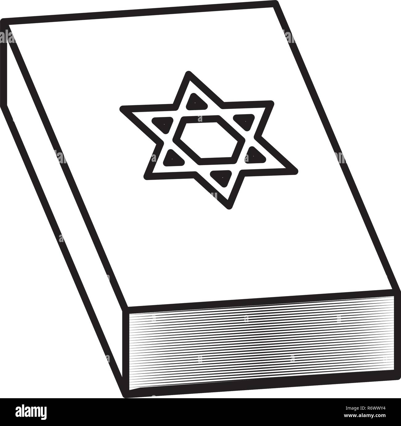jewish holy book with star vector illustration design Stock Vector ...
