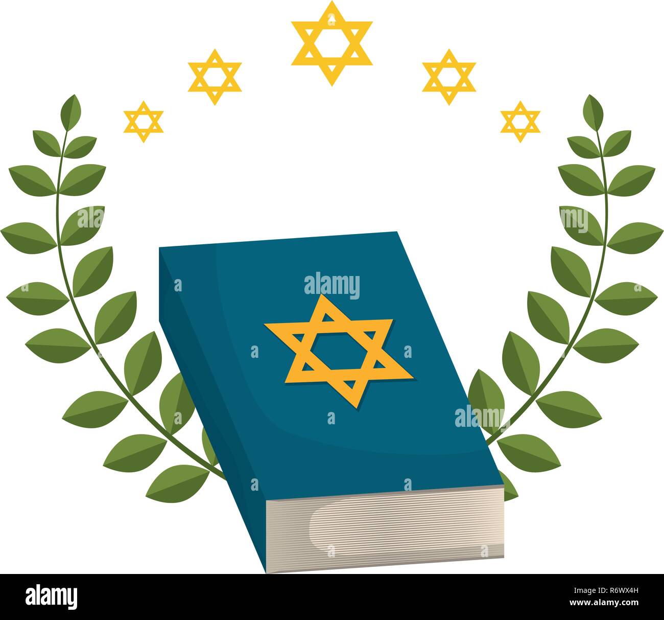 jewish holy book with star vector illustration design Stock Vector ...