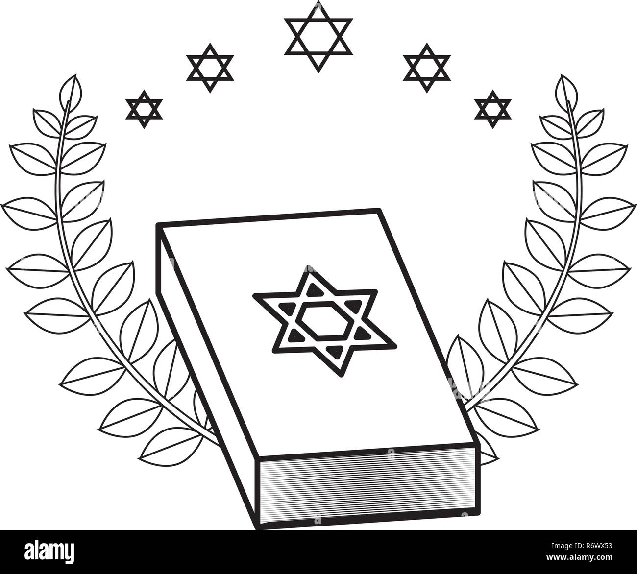 jewish holy book with star vector illustration design Stock Vector ...