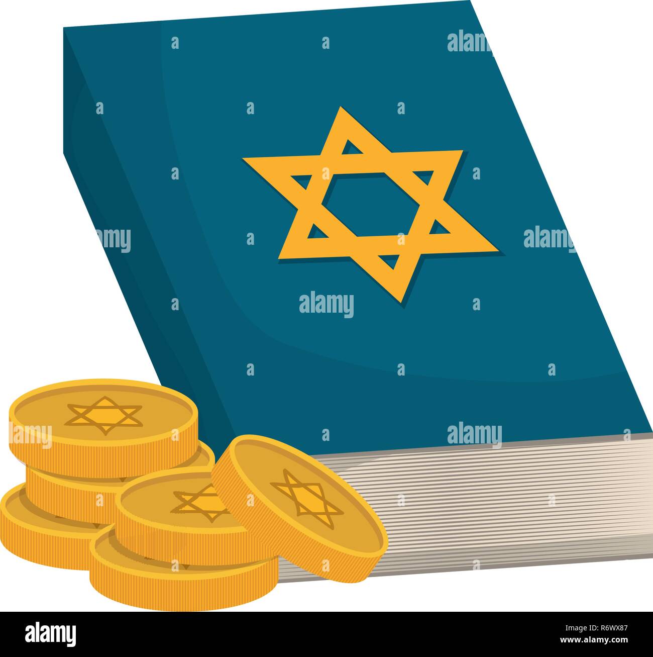 jewish holy book with star vector illustration design Stock Vector ...