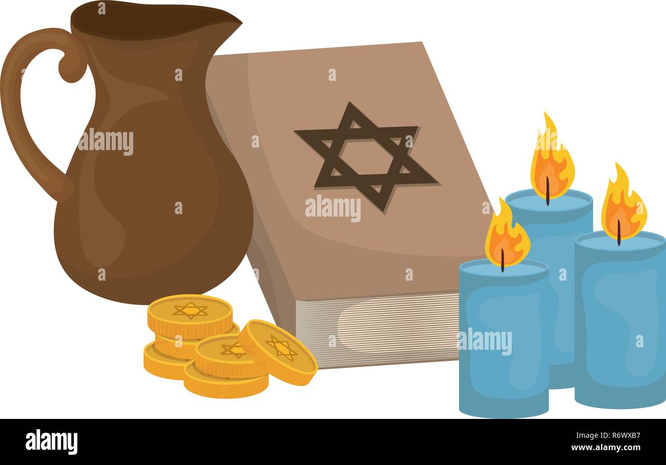 jewish holy book with star vector illustration design Stock Vector ...