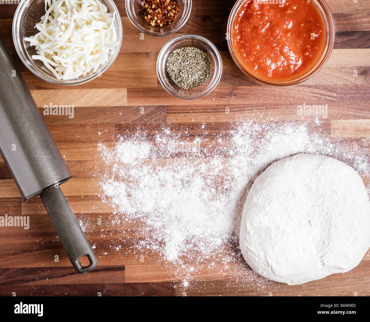 Homemade Pizza Ingredients Stock Photo - Alamy