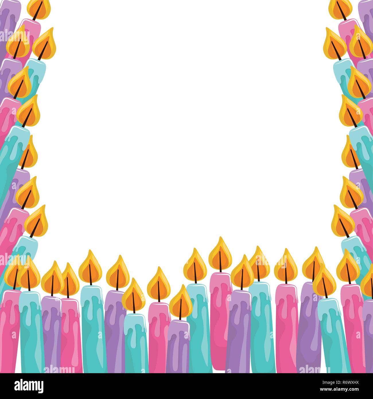 candles church decorative frame vector illustration design Stock Vector ...