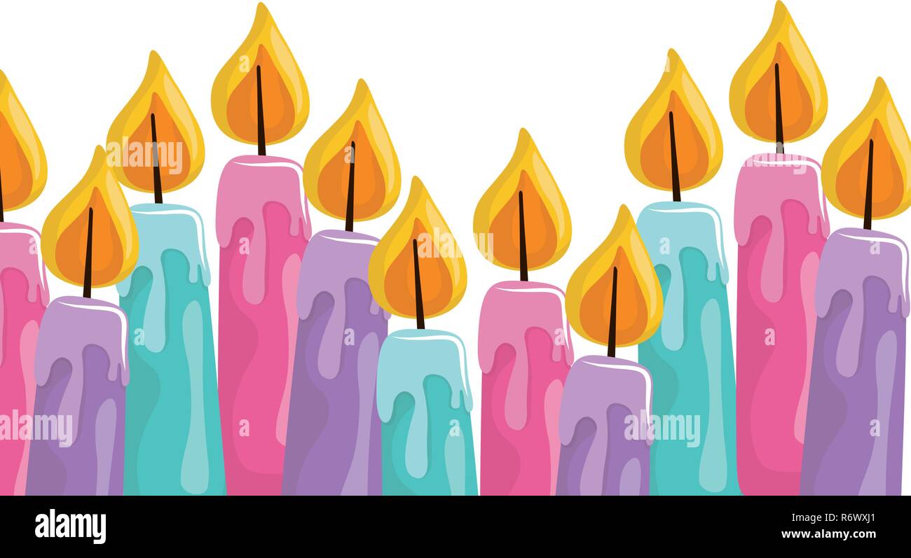candles church decorative frame vector illustration design Stock Vector ...