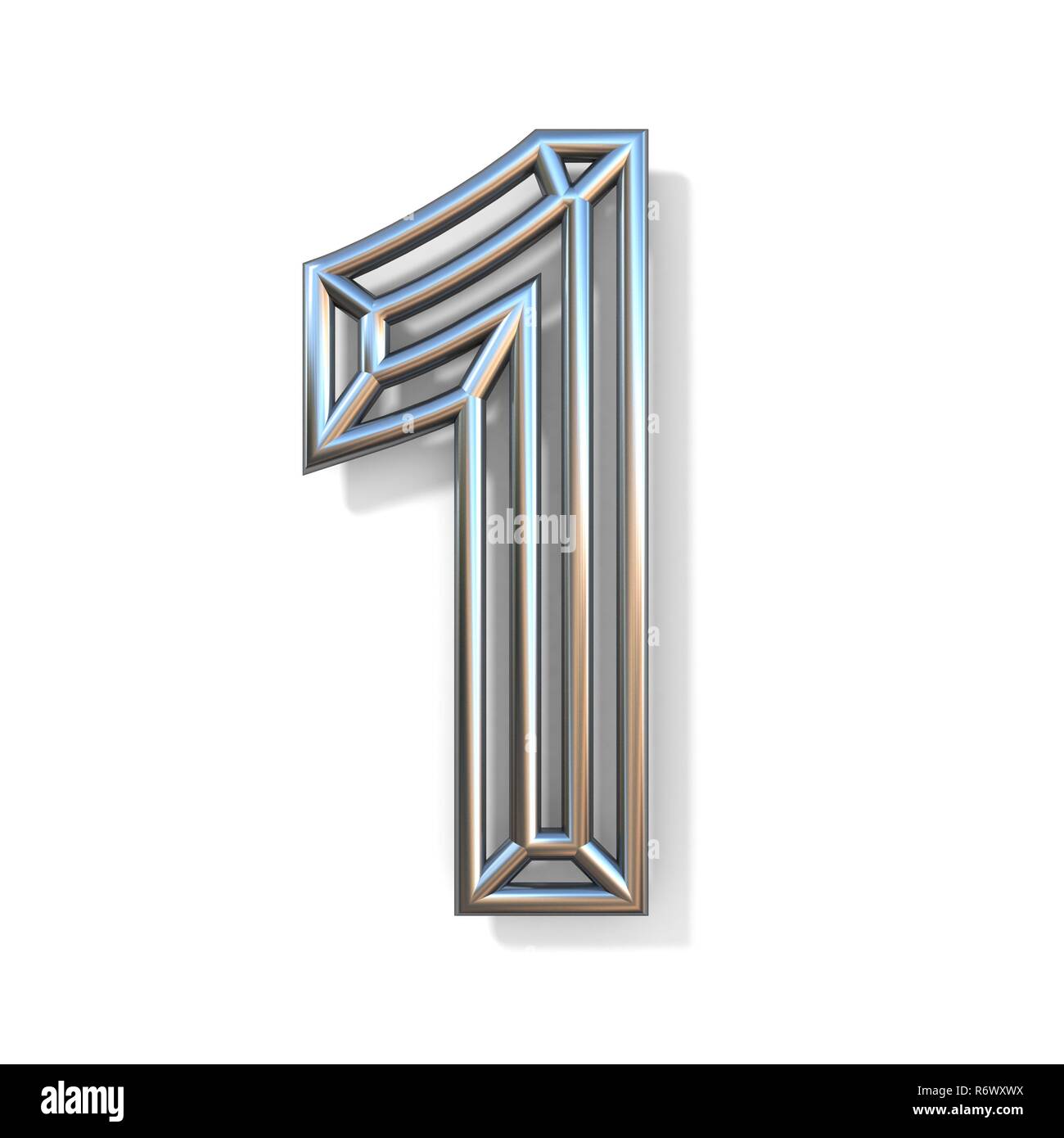 One number character line Cut Out Stock Images & Pictures - Alamy