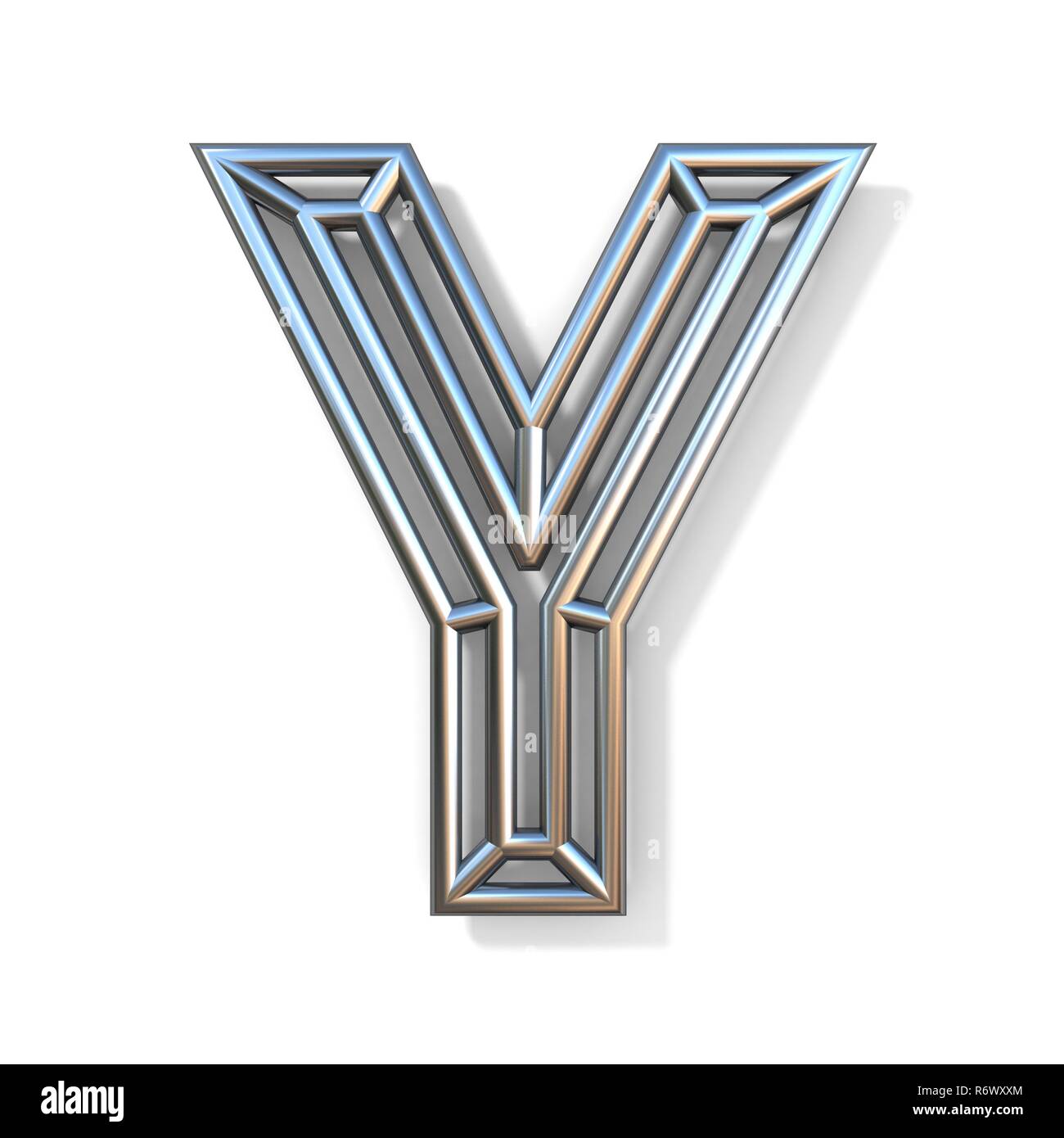 Wire outline font letter Y 3D Stock Photo - Alamy