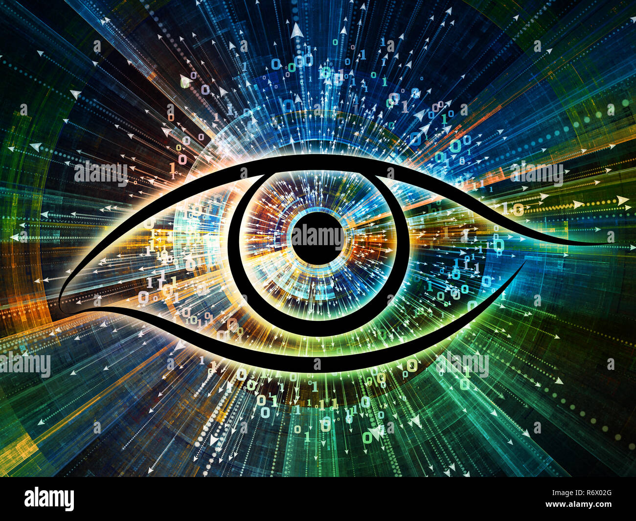 Virtual Visual Information Stock Photo - Alamy
