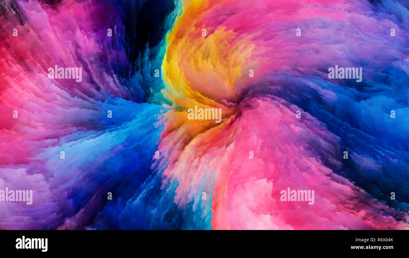 Colorful Paint Illusion Stock Photo - Alamy