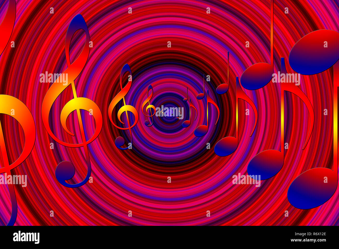 Music notes with boom box hi-res stock photography and images - Alamy