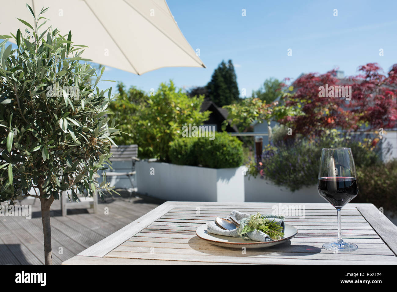 summer on a terrace Stock Photo - Alamy
