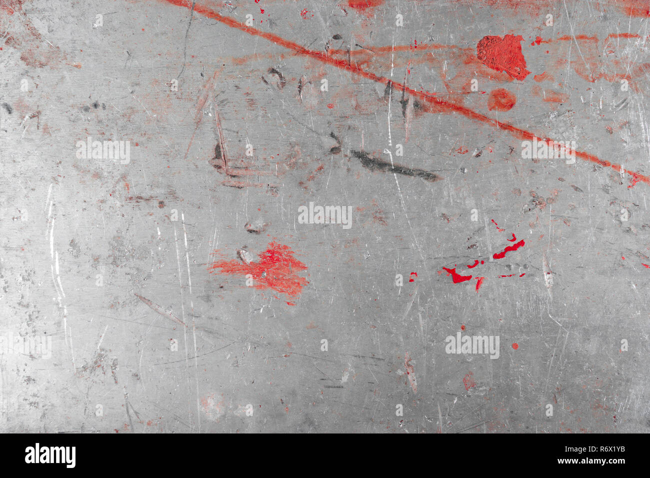 Grey grunge scratched metal sheet background. Worn steel surface ...