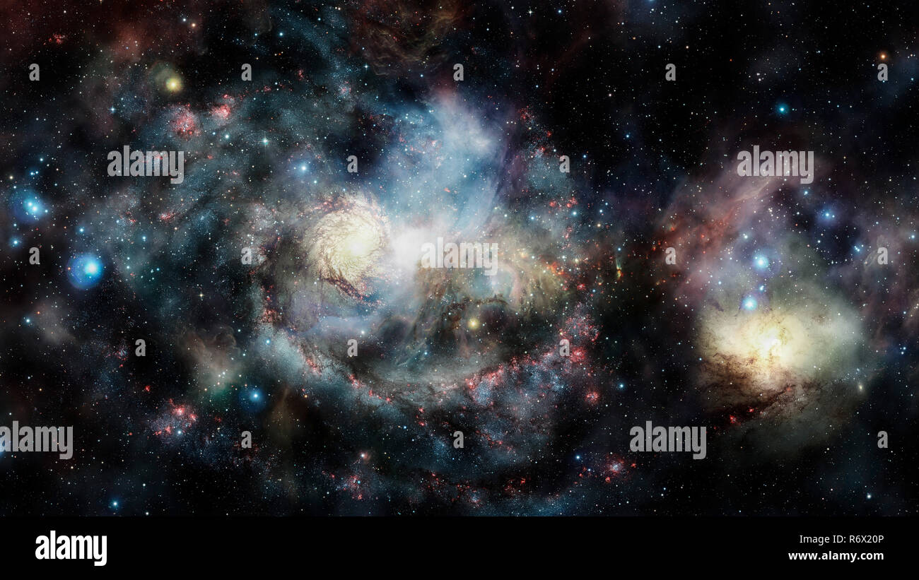 Nebula and galaxies in space. Elements of this image furnished by NASA ...