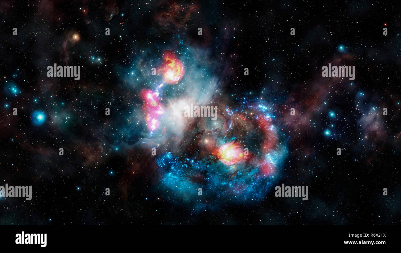 Deep space art. Galaxies and stars. Elements of this image furnished by ...