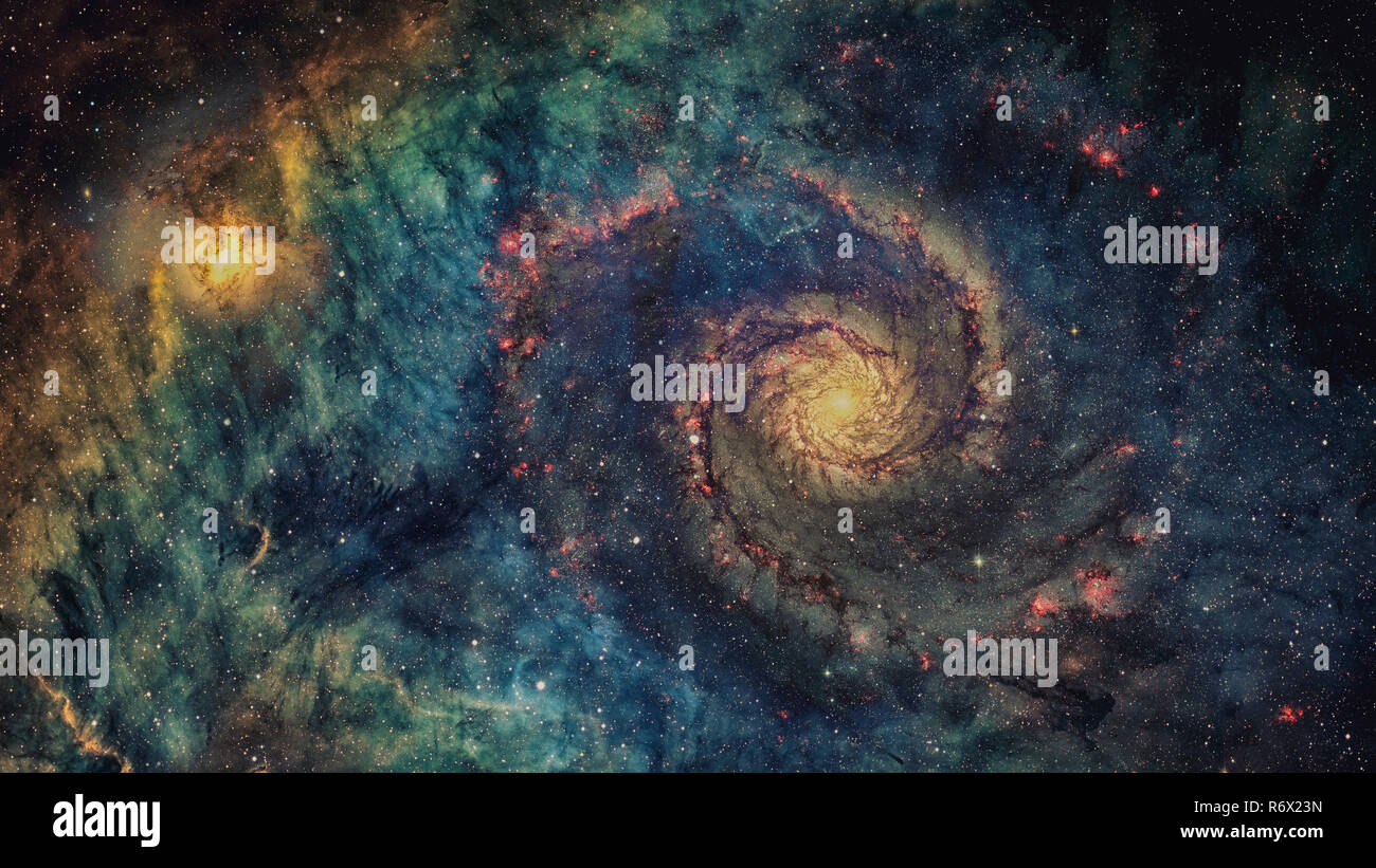 Deep space art. Galaxies and stars. Elements of this image furnished by ...