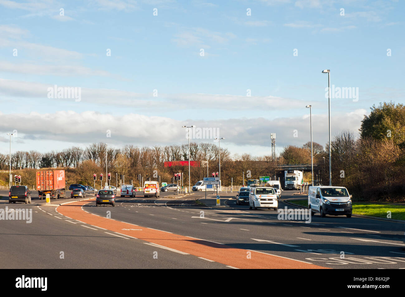 Uk road markings motorway hi-res stock photography and images - Alamy