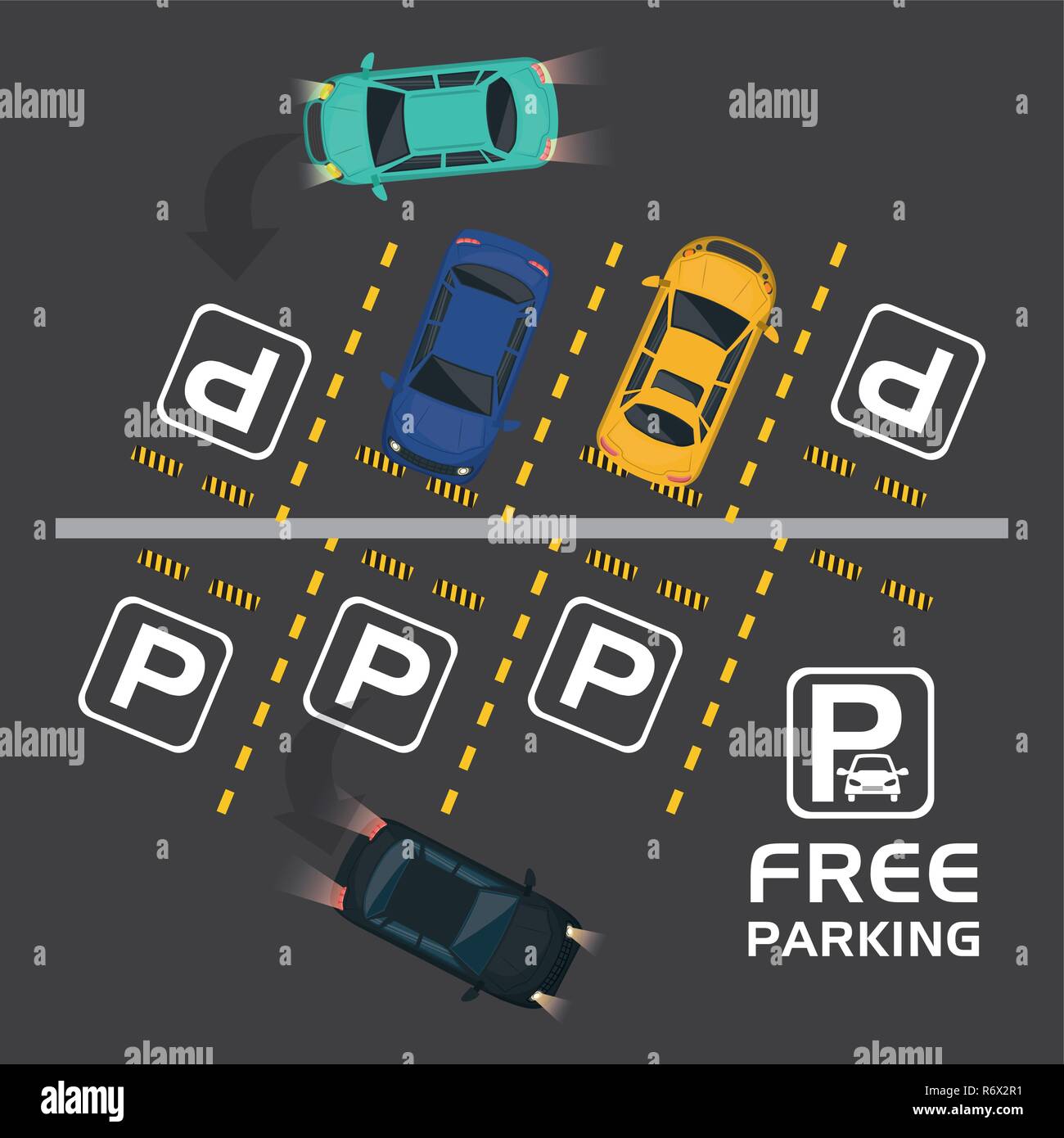 Traffic free roadway Stock Vector Images - Alamy
