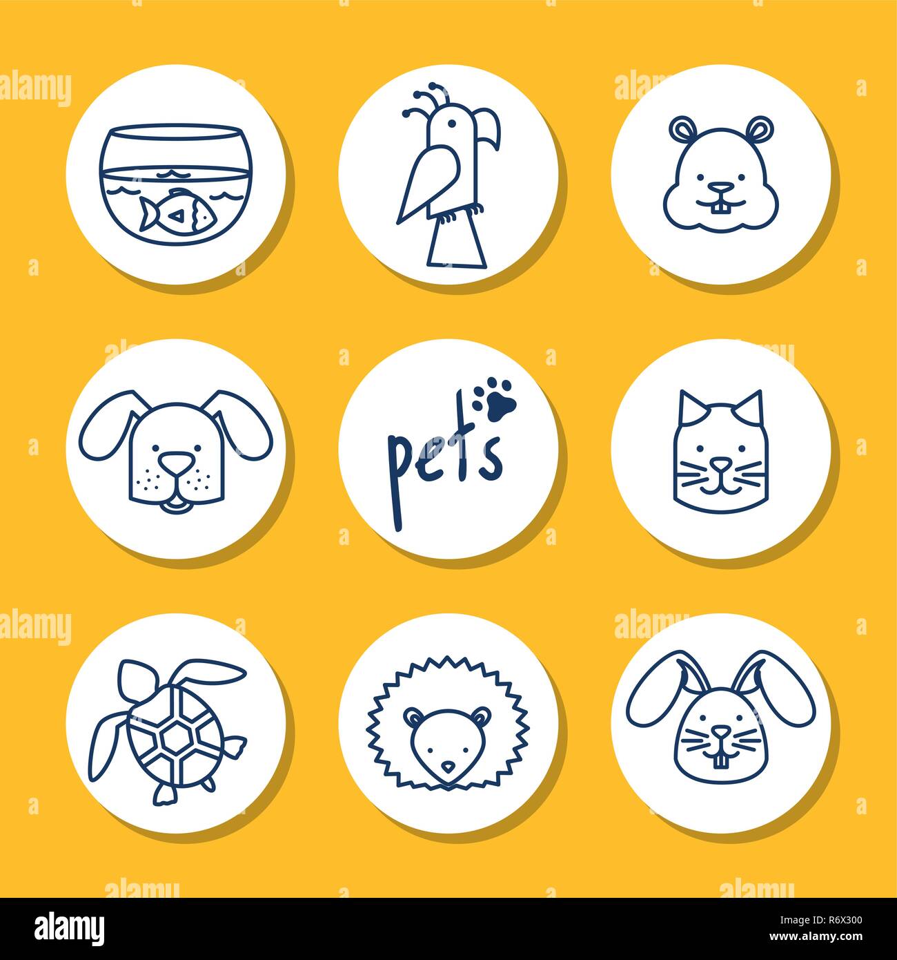 group of pets icons vector illustration design Stock Vector Image & Art ...