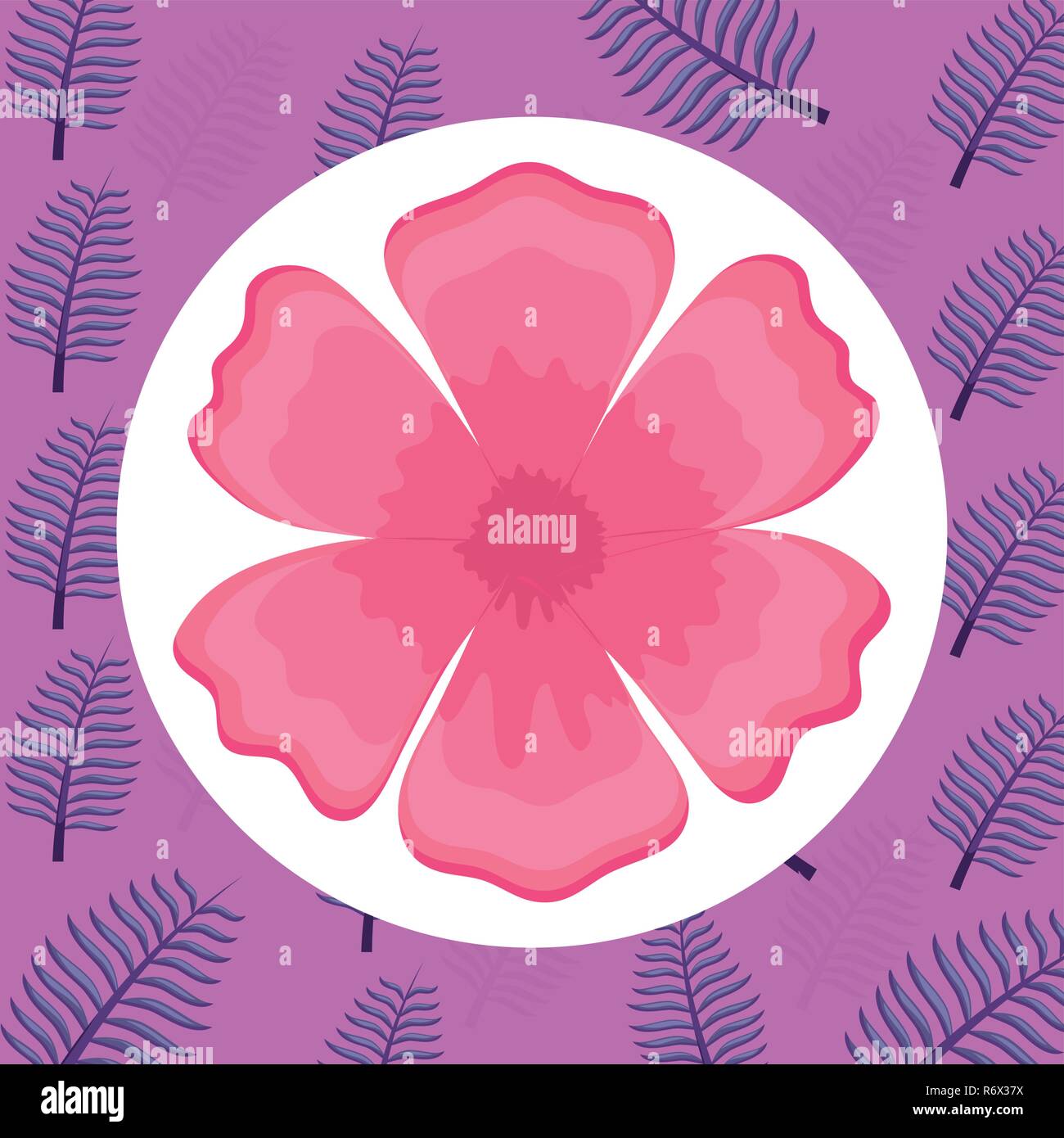 tropical flower icon over colorful background vector illustration Stock ...