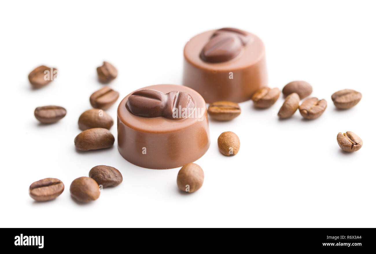 Belgian pralines with coffee flavor Stock Photo - Alamy