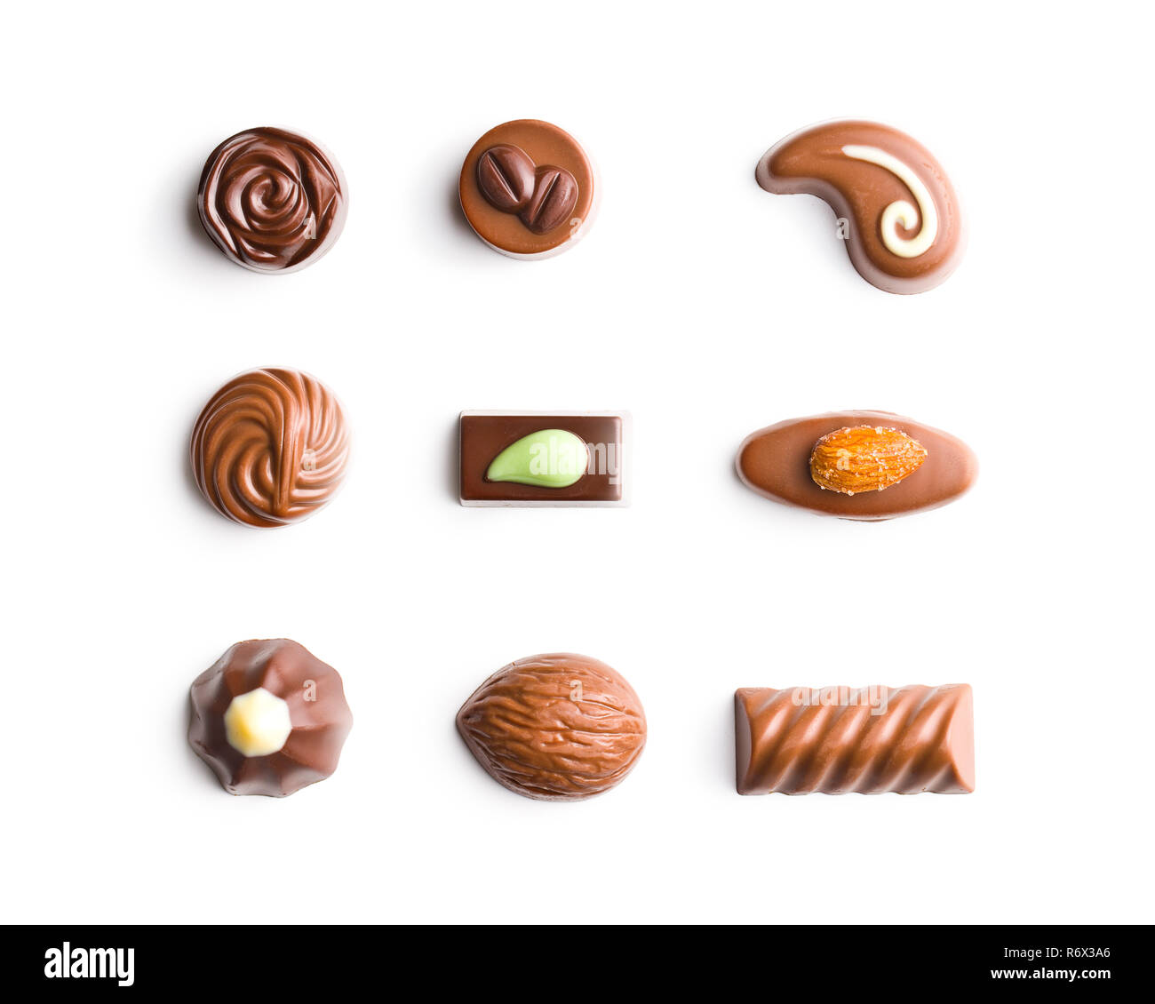 Mixed belgian pralines. Chocolate truffles Stock Photo - Alamy