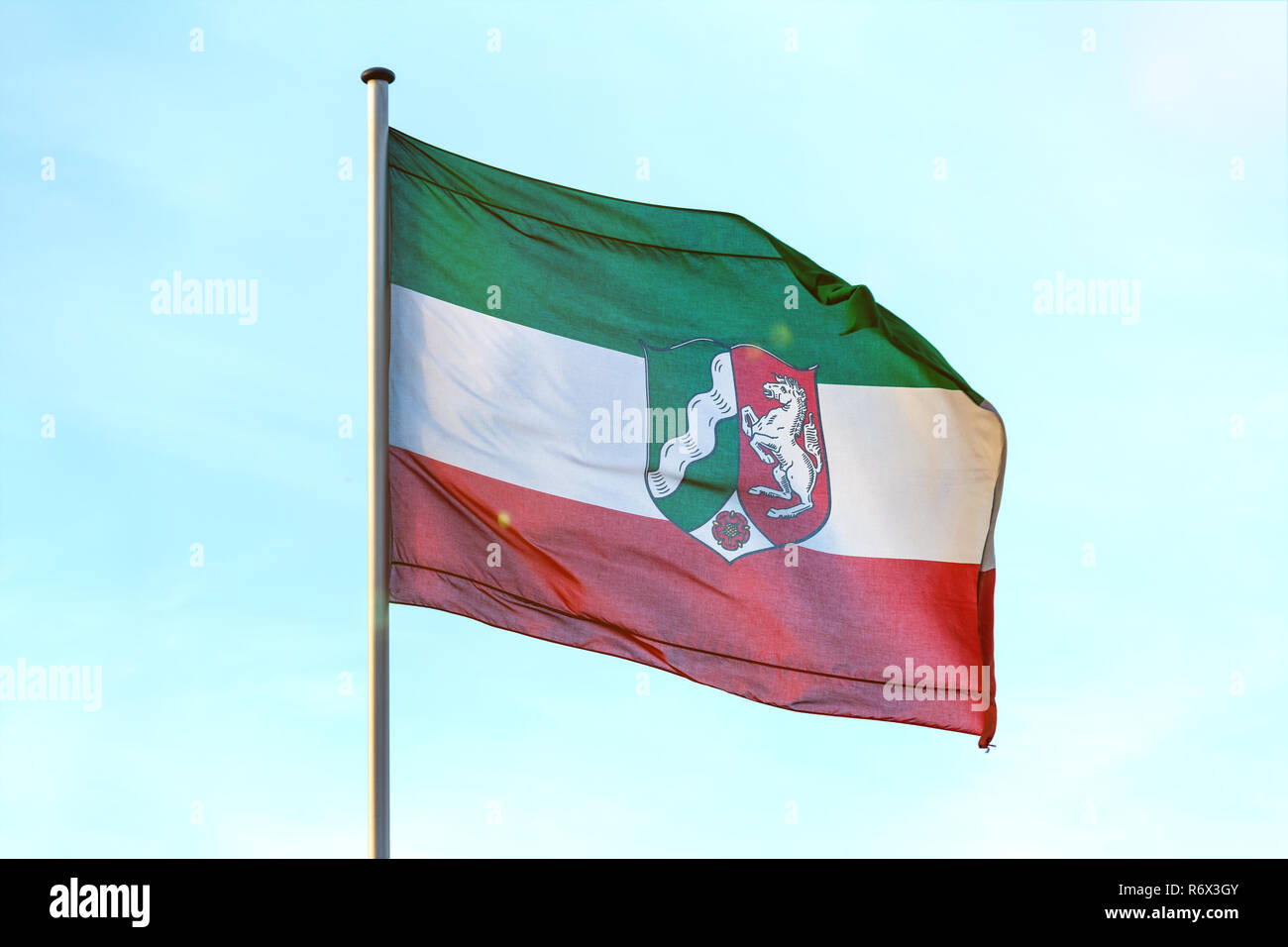 flag of North Rhine Westphalia germany Stock Photo - Alamy